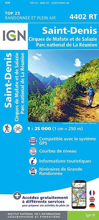 Carte du cirque de Mafate - Ile de la Réunion
